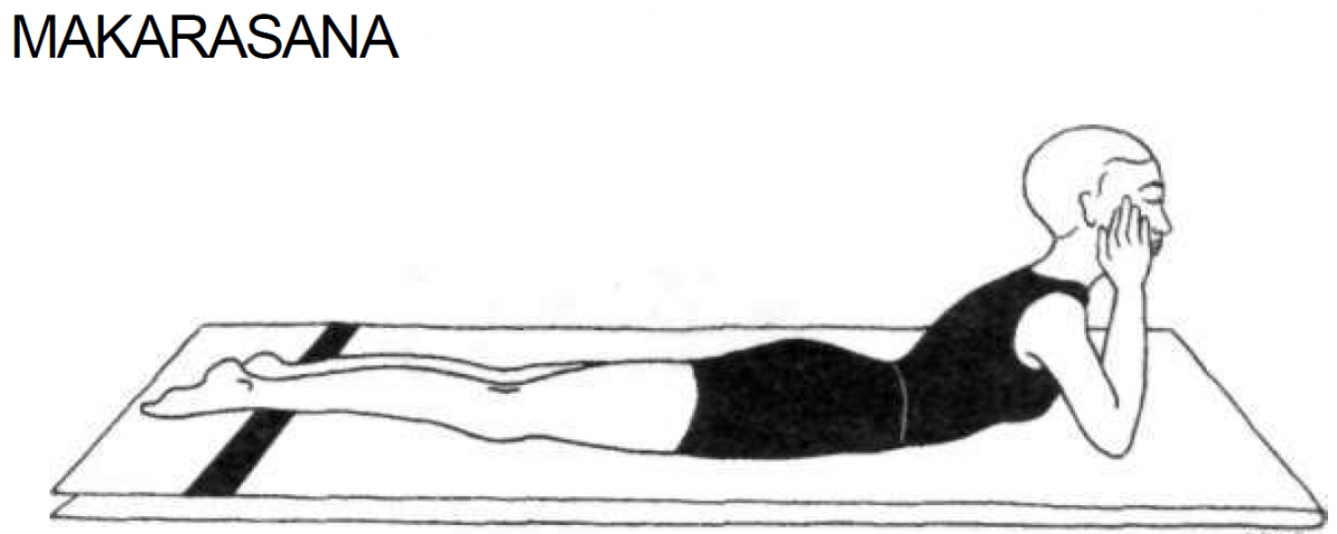 Makarasana (crocodile pose) 4 – Learn Self Healing Techniques Online
